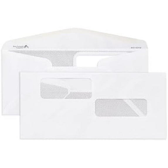 Blue Summit #10 Double Window Security Envelopes for ADP Payroll Checks ...