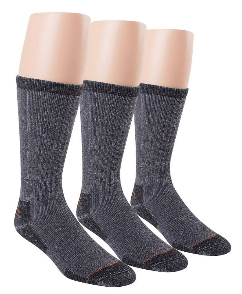 Blue Summit BS0031 Men's Full Cushioned Work Crew Socks 6-12 Black 3 ...