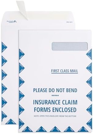 Blue Summit CMS 1500 Claim Form Envelopes - 9x12.5-100 HCFA 1500 Claim ...