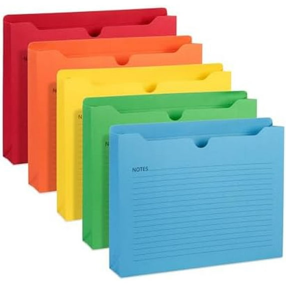 Blue Summit File Jackets Letter Size 2 Inch Expansion, Lined Folders ...