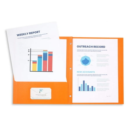 Blue Summit Supplies 25 Two Pocket Folders with Prongs, Designed for ...