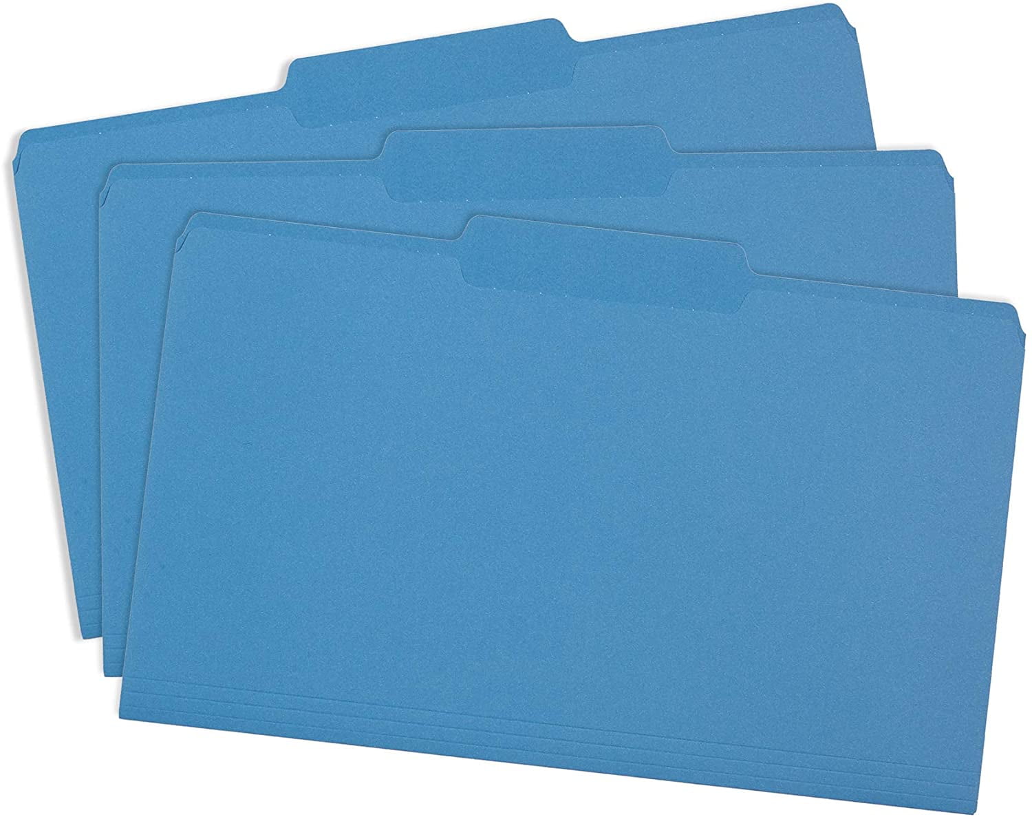 Blue Summit Supplies Blue Legal File Folders, Legal Size, 1/3 Cut Tab ...