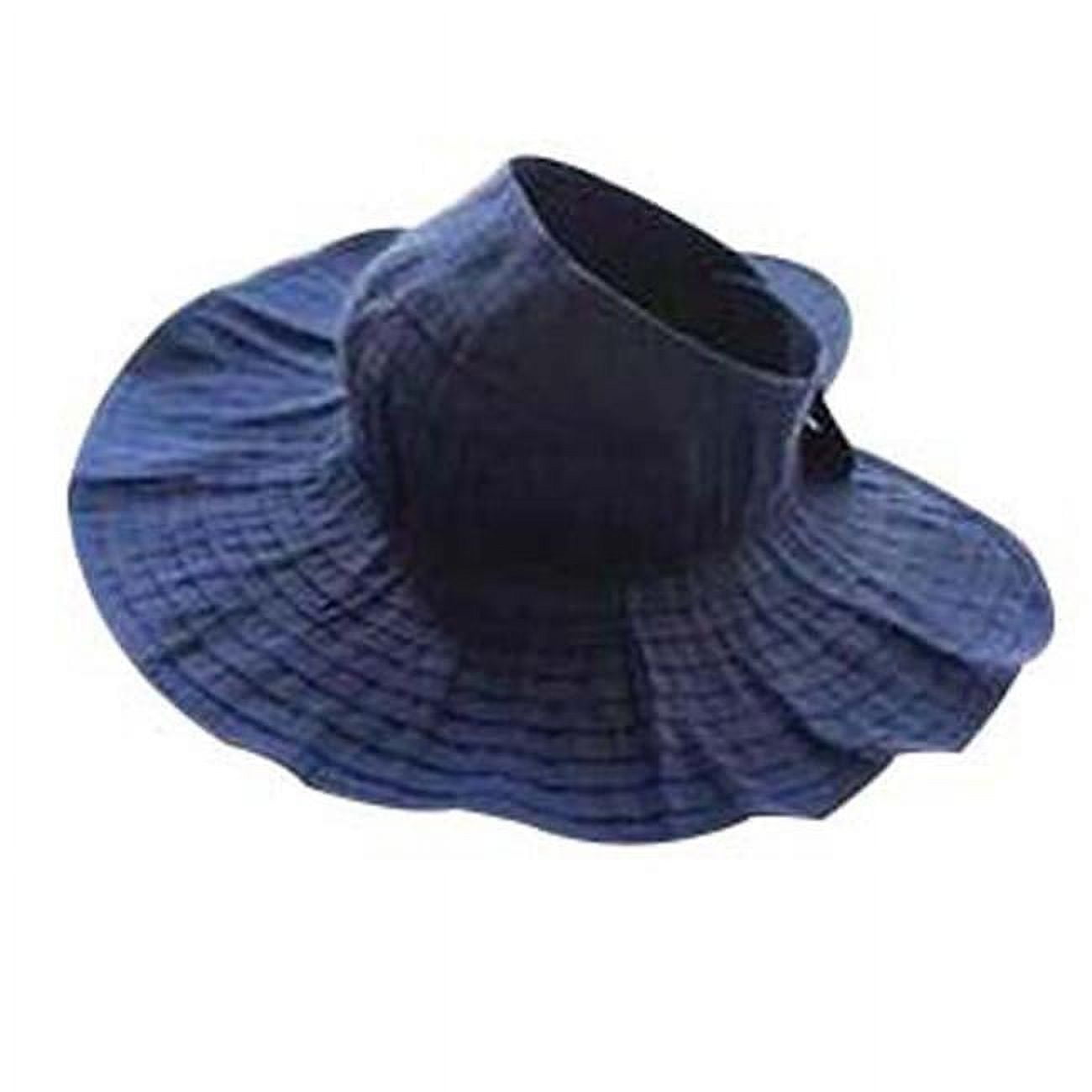 Blue Sun Hat for Holiday Travel Fashion Sun Visor Cap Folding Summer ...