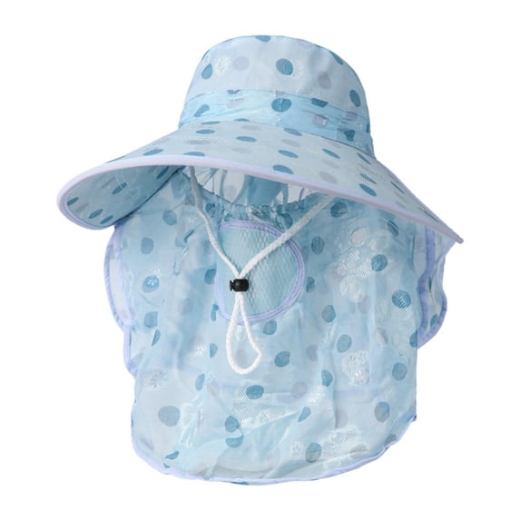 Blue Sun Hat with Neck Flap for Men/Women, Quick Dry UV Protection ...