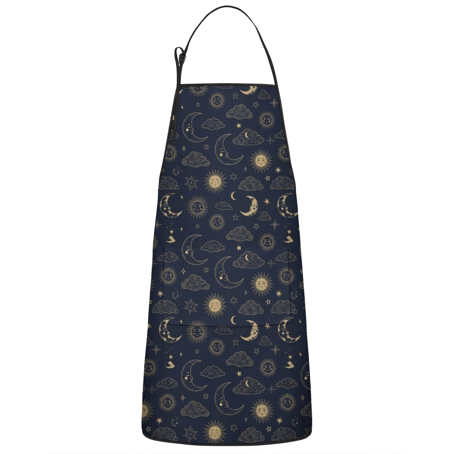 Blue Sun Moon Cloud Star Comet Pattern Apron-Garden Aprons for Women ...