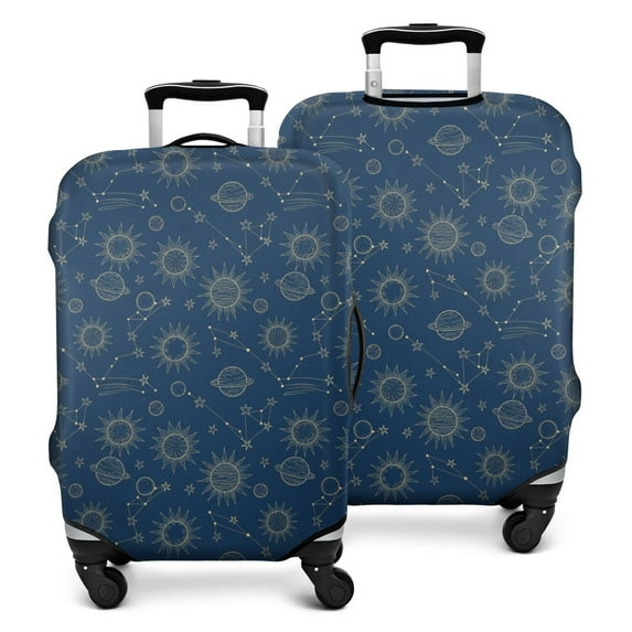 Blue Sun Moon Cloud Star Pattern Luggage Cover Fashion Suitcase Cover ...