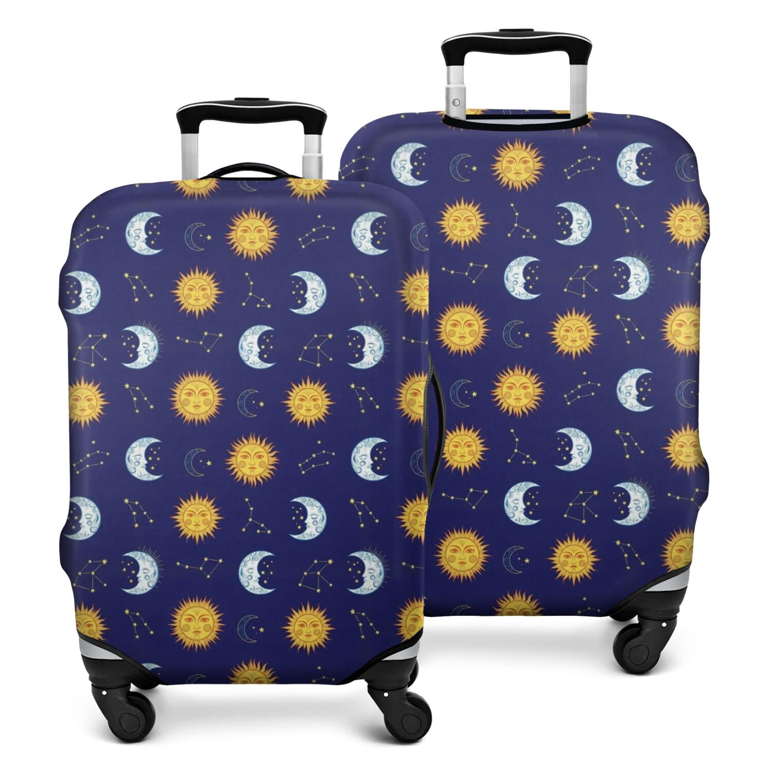 Blue Sun Moon Constellation Pattern Luggage Cover Fashion Suitcase ...