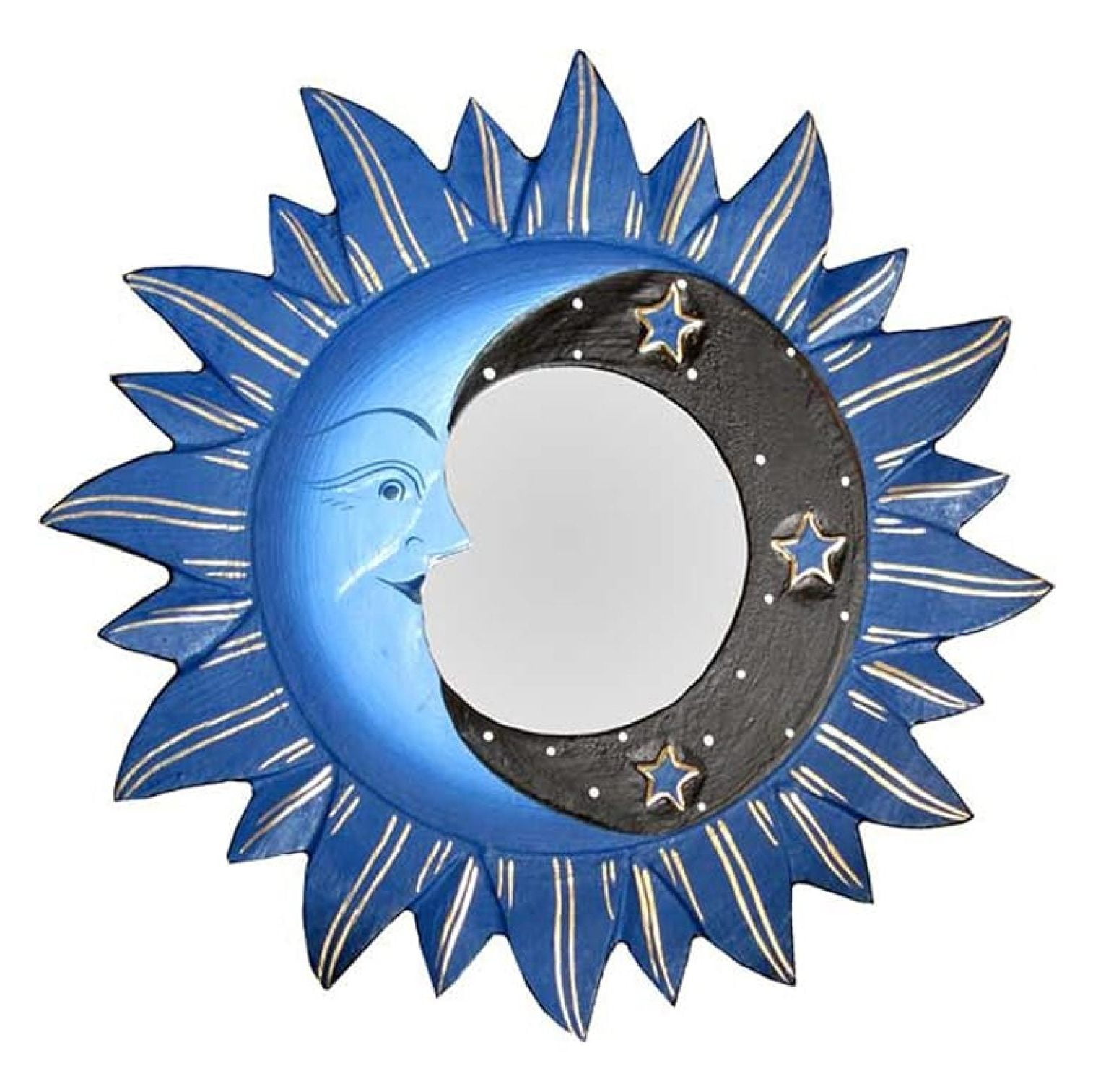 Blue Sun, Moon & Star Mirror, 8 inch Diameter - Walmart.com