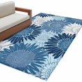 Blue Sunflowers Area Rug 4x6 Washable Rug Non Slip Flowers Modern ...