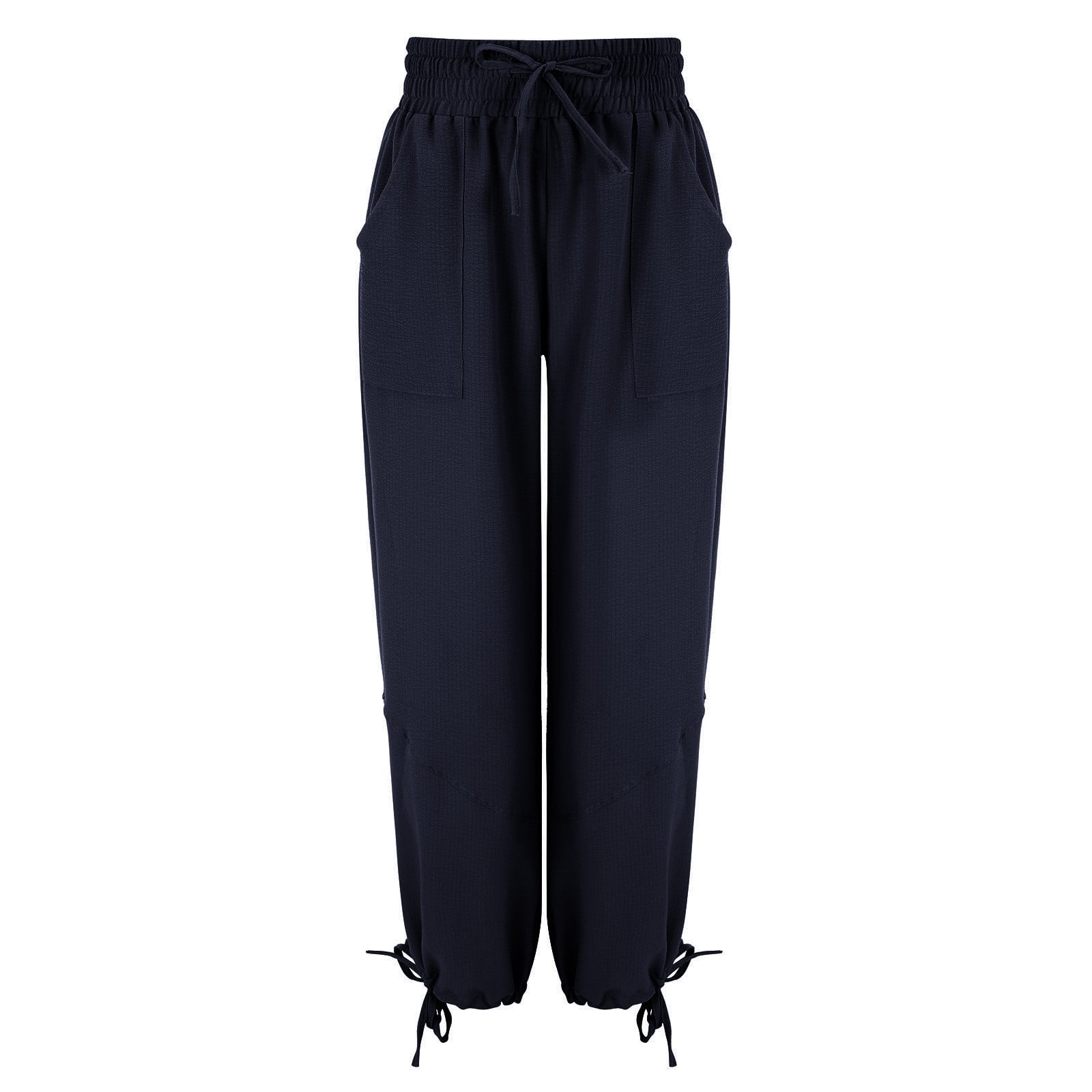 Blue Sweatpants Women's Cargo Pants Baggy Wide Leg Pants Black Loose ...