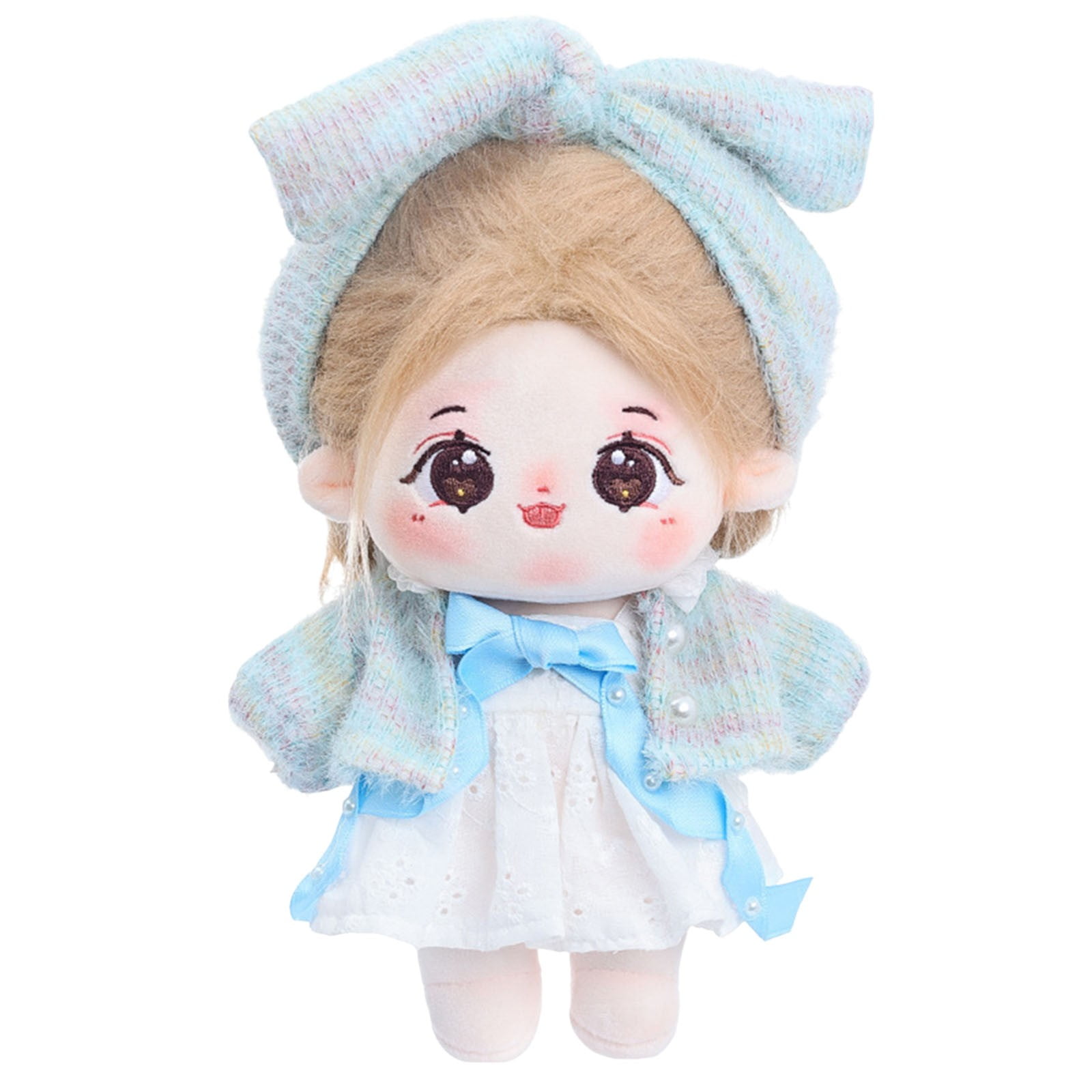Blue Sweetie Dress Up Cotton Doll Outfit, 8 Inch Winter Themed Clothing ...