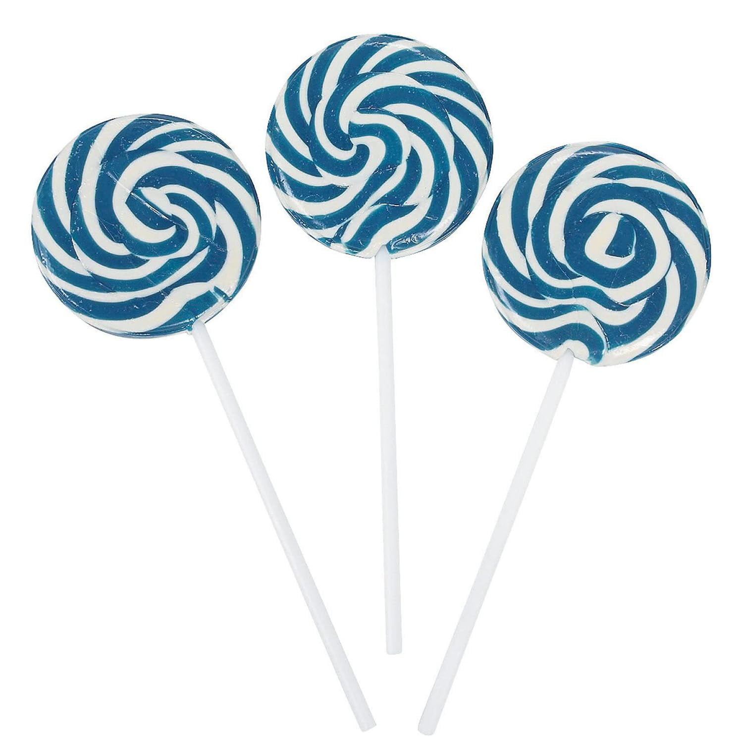 Blue Swirl Lollipops - AKF18 24 Suckers Individually Wrapped - 2 Inch ...