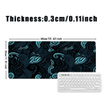 Blue Swirl Pattern Rubber Mouse Pad 31.5 x 11.82 inches for Office and ...