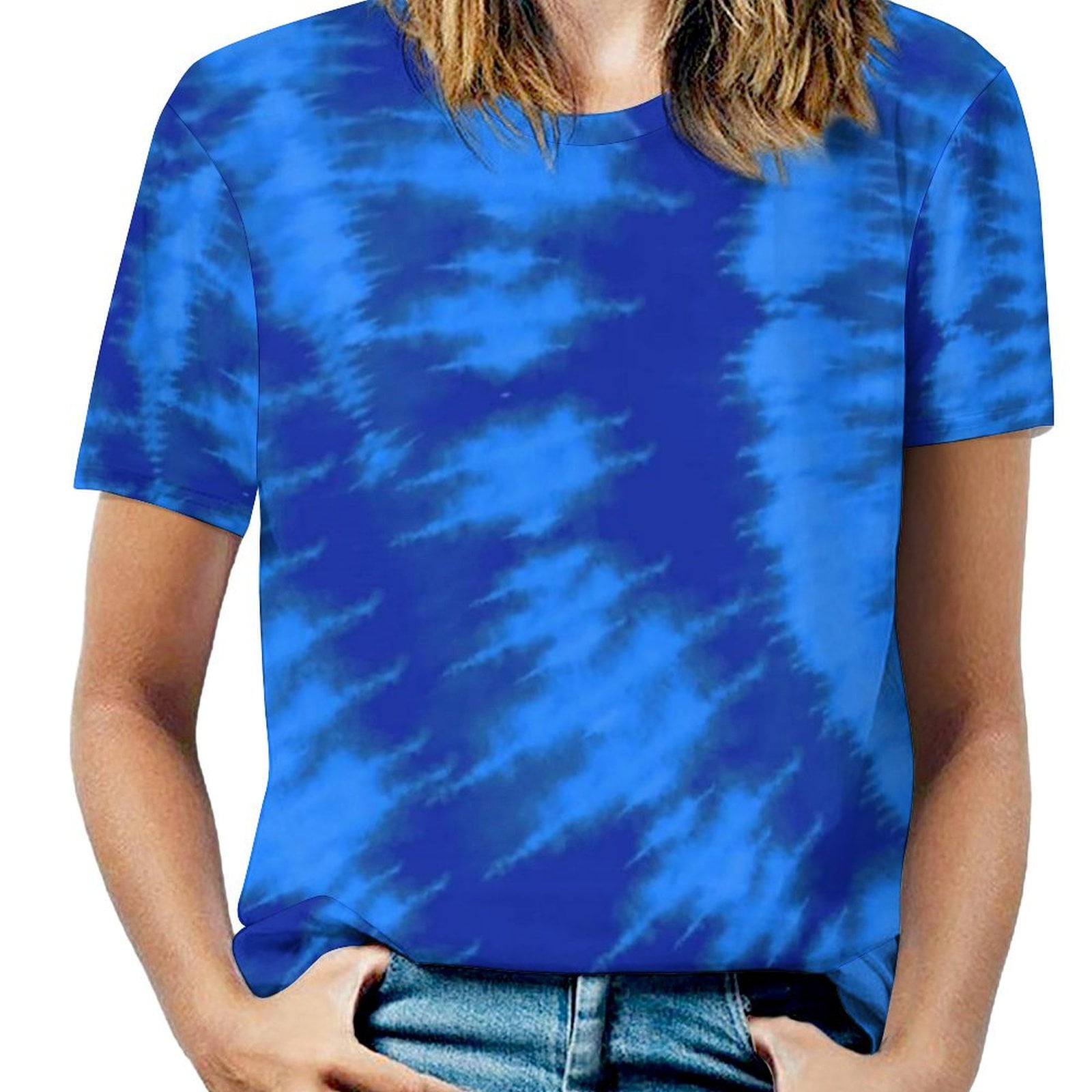 Blue Swirl Tie Dye T-Shirt Midnight Blue And Aqua Vintage Cool T Shirts ...