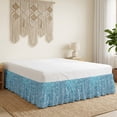 Blue Swirling Lines Bed Skirt Bed Skirts King Size 18 Inch Drop, Curves ...
