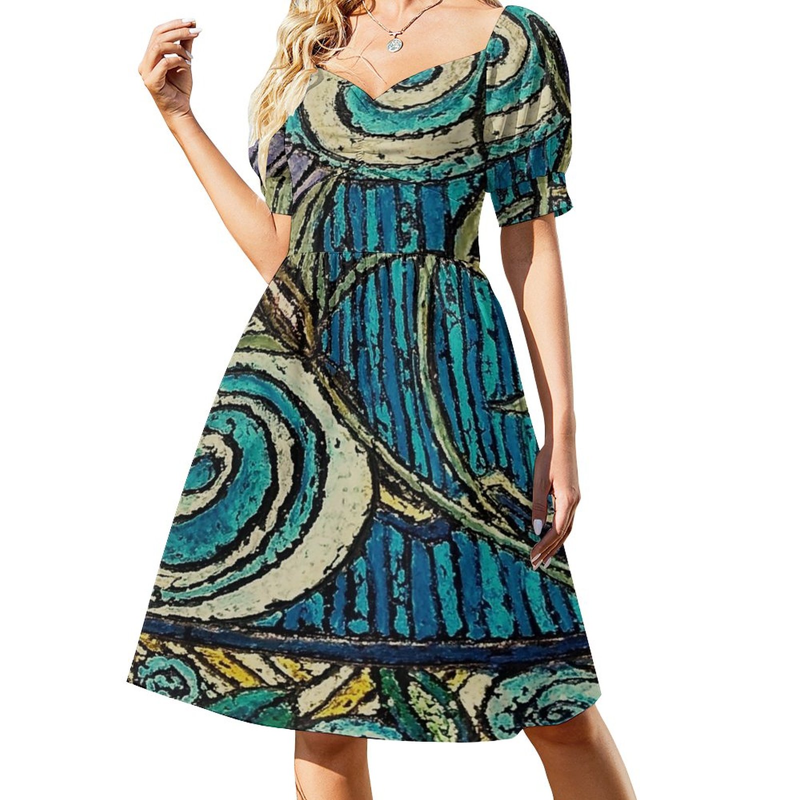 Blue Swirls by Merideth Young Sleeveless Dress Elegant gowns Woman ...