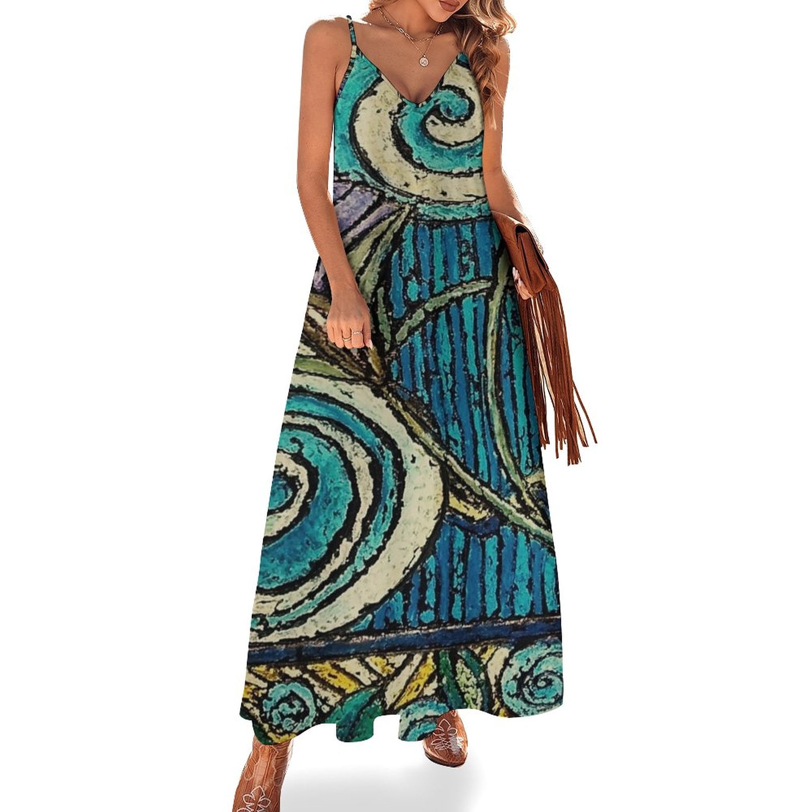 Blue Swirls by Merideth Young Sleeveless Dress Female dress womans ...