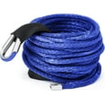 Blue Synthetic Winch Rope 3/8'' x 50ft 26, 500 Lbs Synthetic Winch Line ...