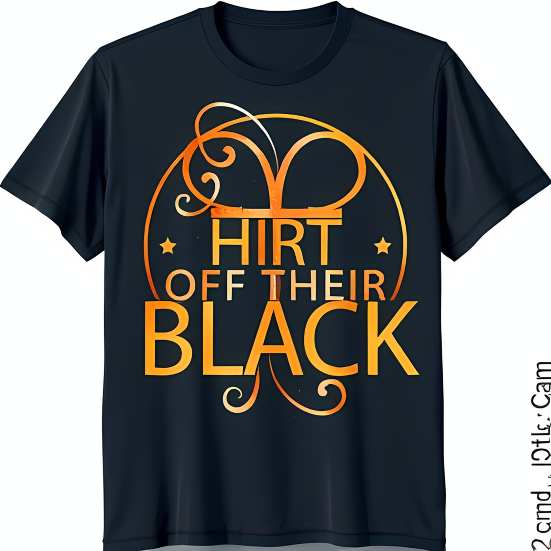 Blue T-Shirt with Crown Graphic and 'Hirt Off Their Black' Text Bold ...