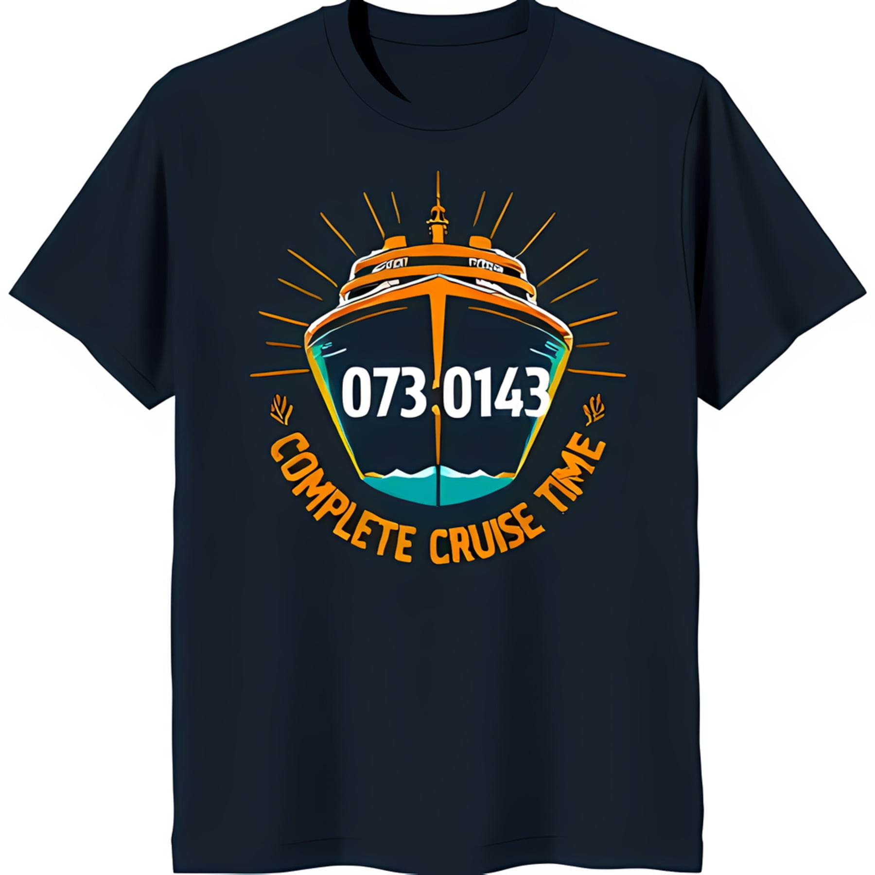 Blue T-Shirt with Cruise Ship Design & 'Complete Cruise ' Text ...
