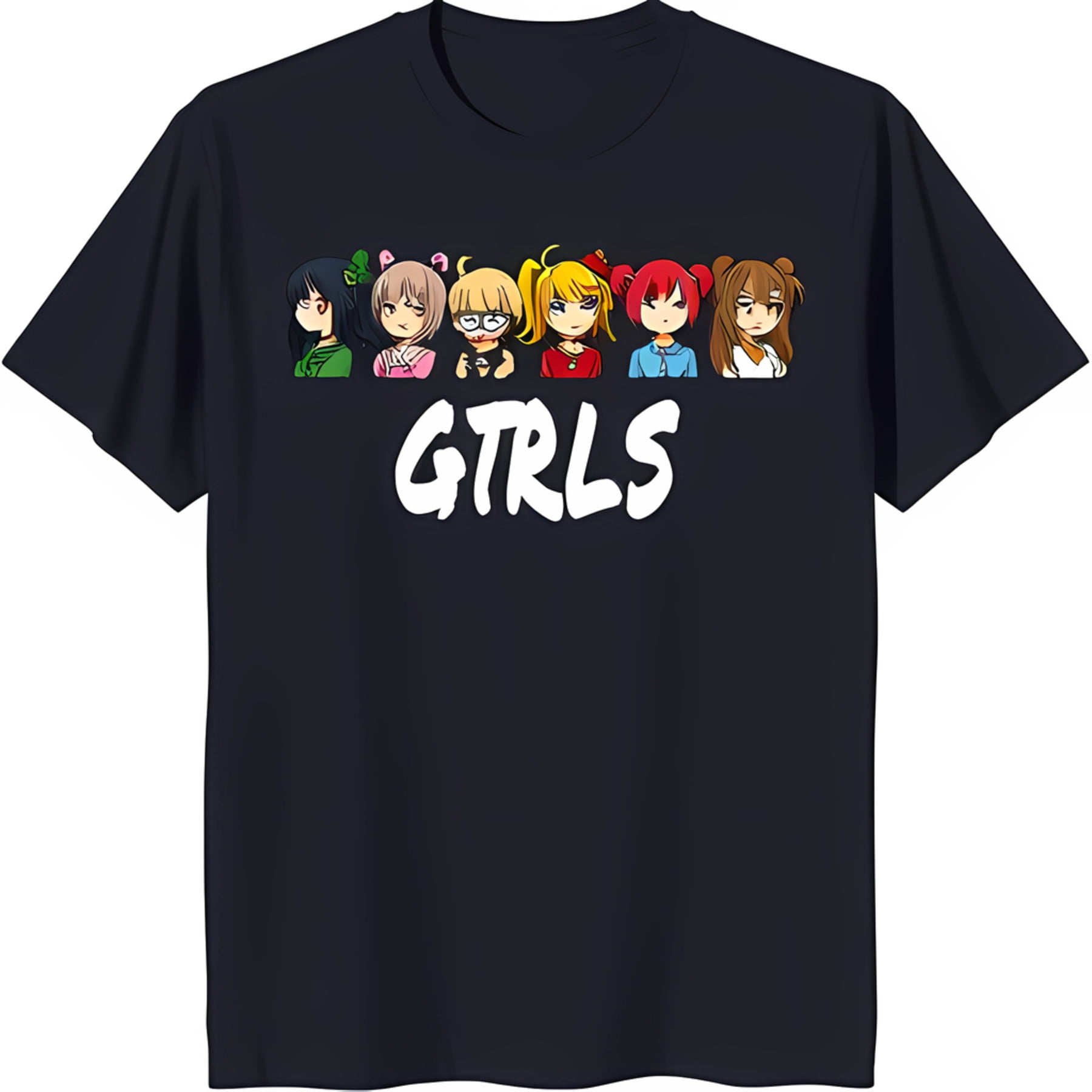 Blue T-Shirt with Seven Anime Design and Bold Text - Walmart.com