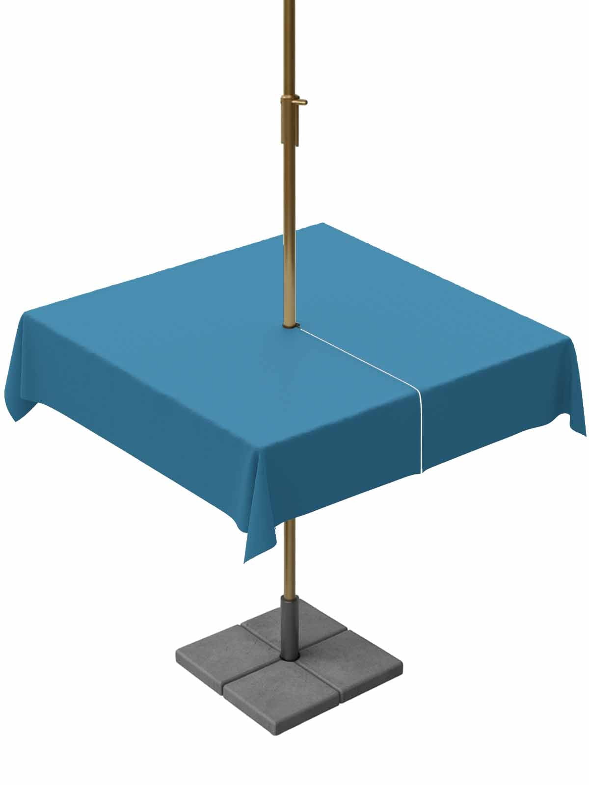 Blue Table Cloth Rectangle Outdoor Tablecloth, Modern Pure Wave Ride ...