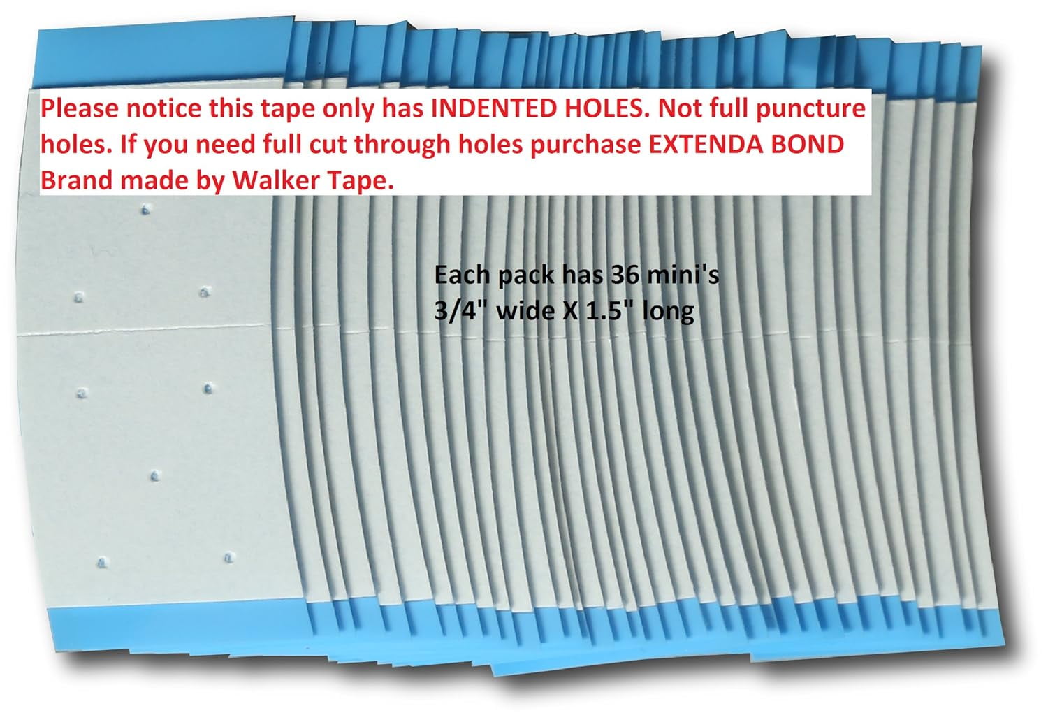 Blue Tabs With Holes Toupee Tape - Walmart.com