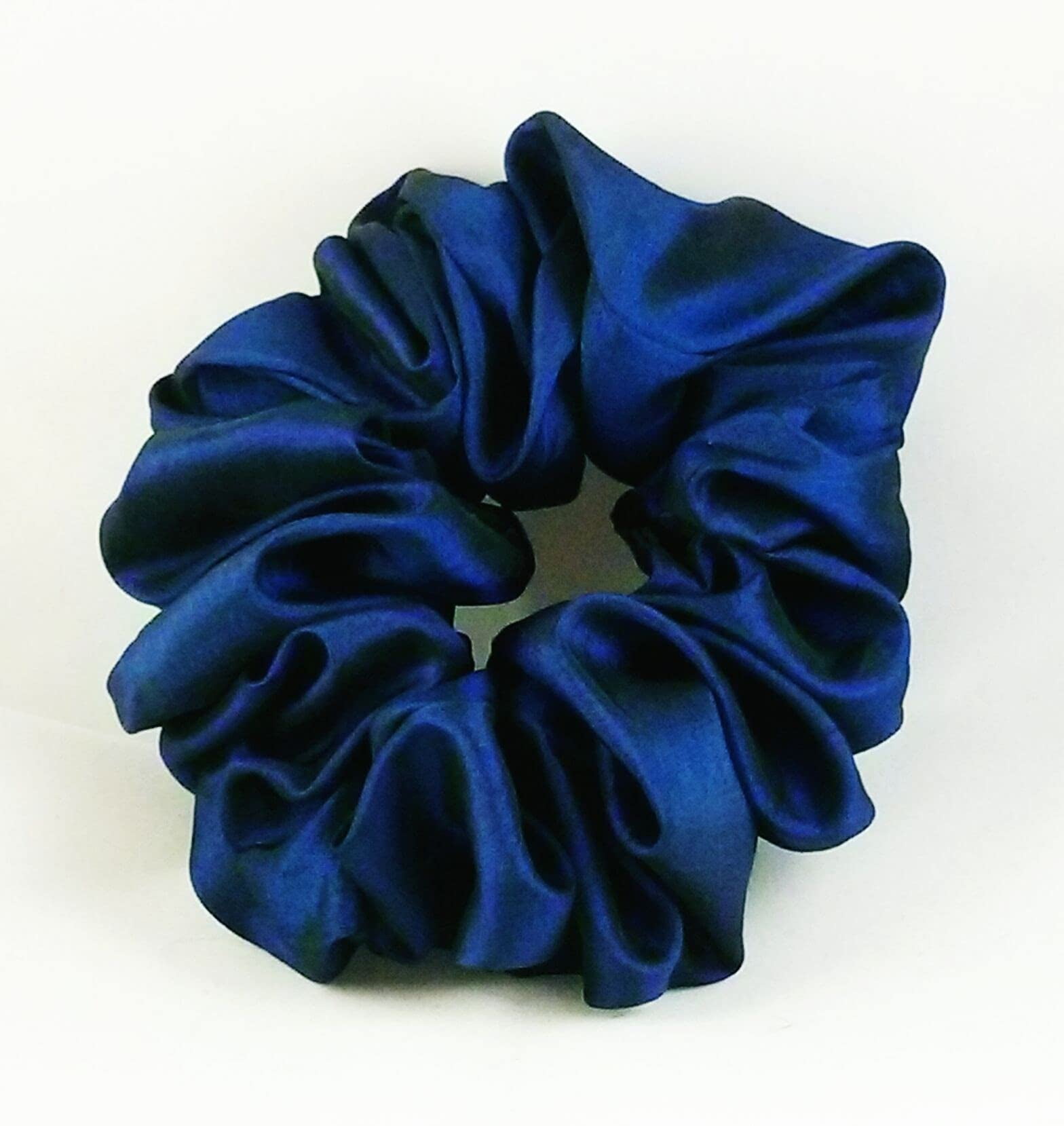 Blue Taffeta Hair Scrunchy- Jumbo Size - Made in the USA. 3 Month ...