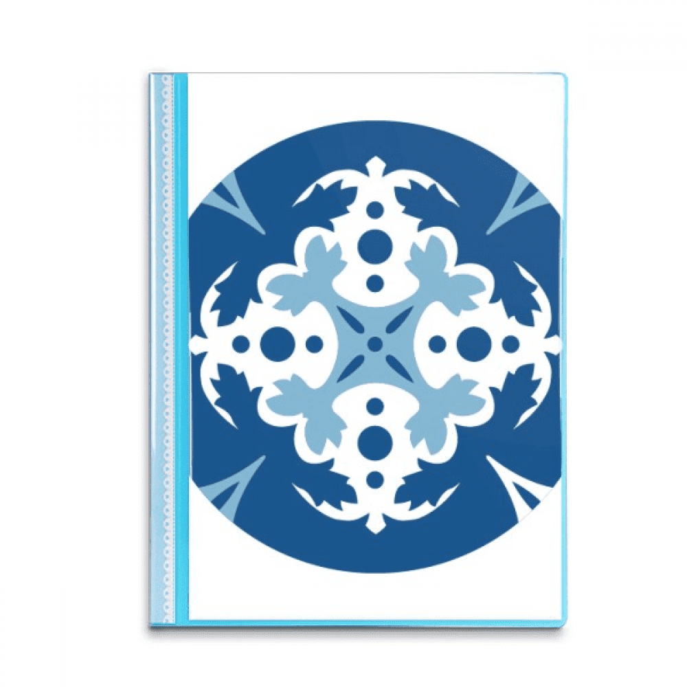 Blue Talavera Decorative Flower Ilustration Book Sheet Protectors ...