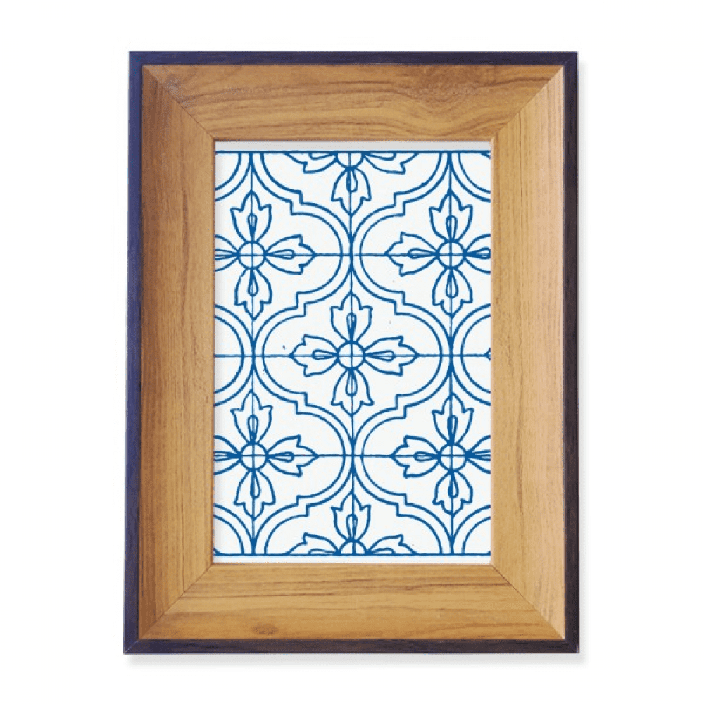 Blue Talavera Decorative Pattern Ilustration Photo Frame Exhibition ...