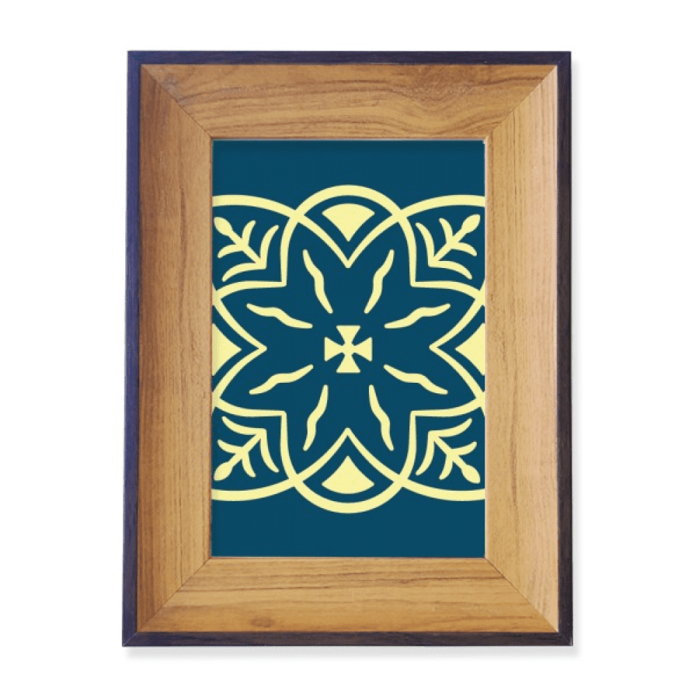 Blue Talavera Style Decorative Pattern Photo Frame Exhibition Display ...