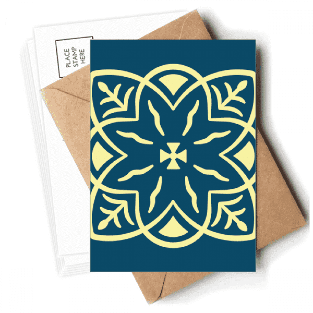 Blue Talavera Style Decorative Pattern Postcards Envelopes Blank Note ...