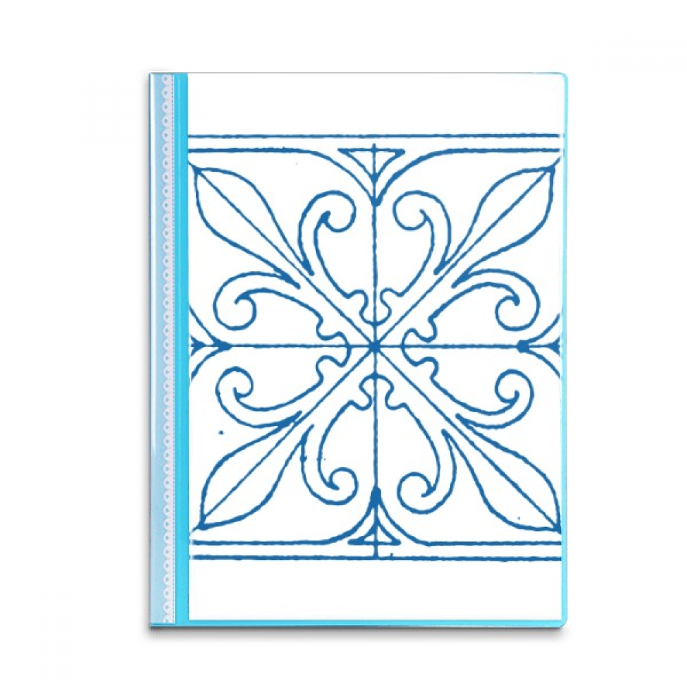 Blue Talavera Style Pattern Decorative Book Sheet Protectors Portfolio ...
