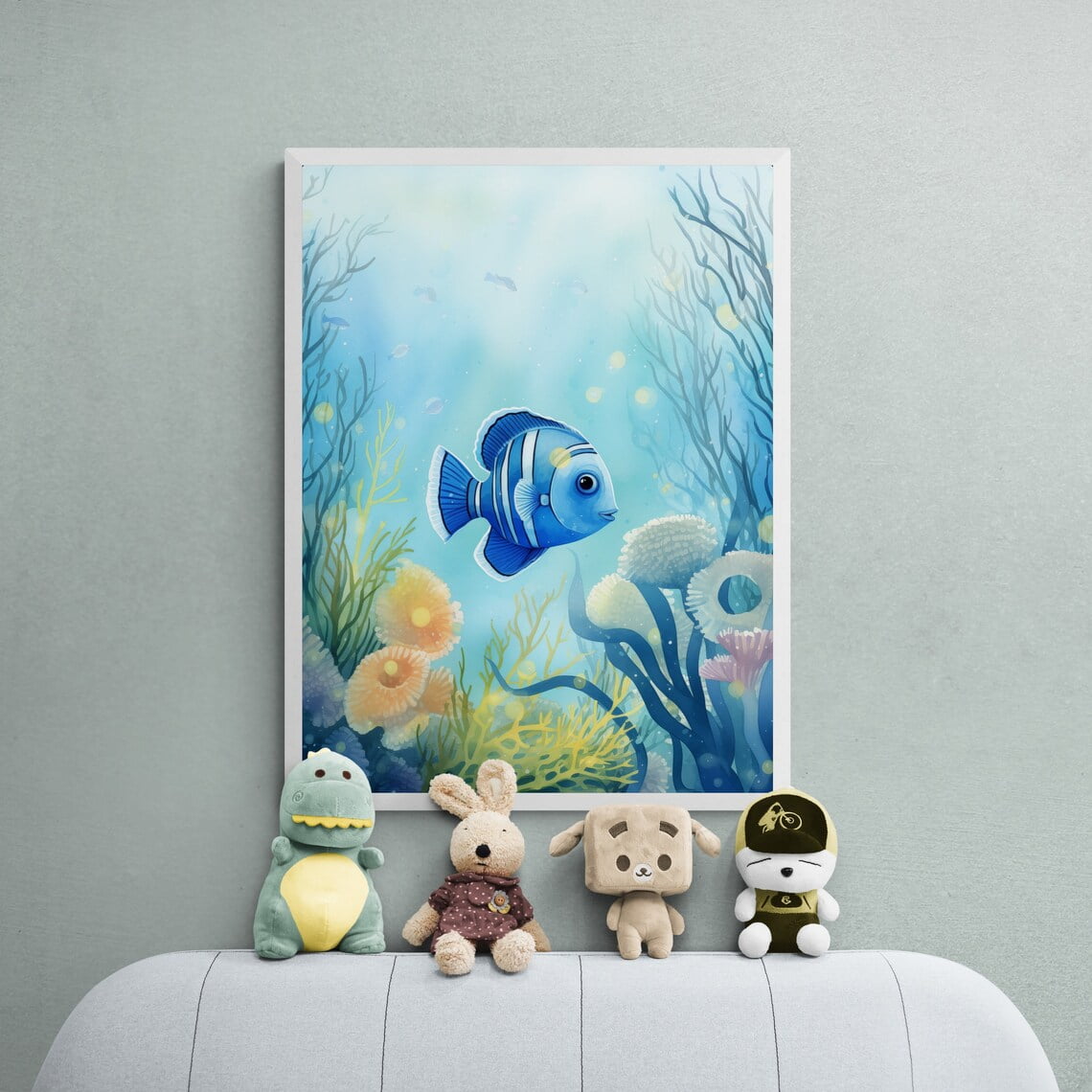 Blue Tang Fish, Sea Animal Print, Ocean Nursery Decor, Under The Sea ...