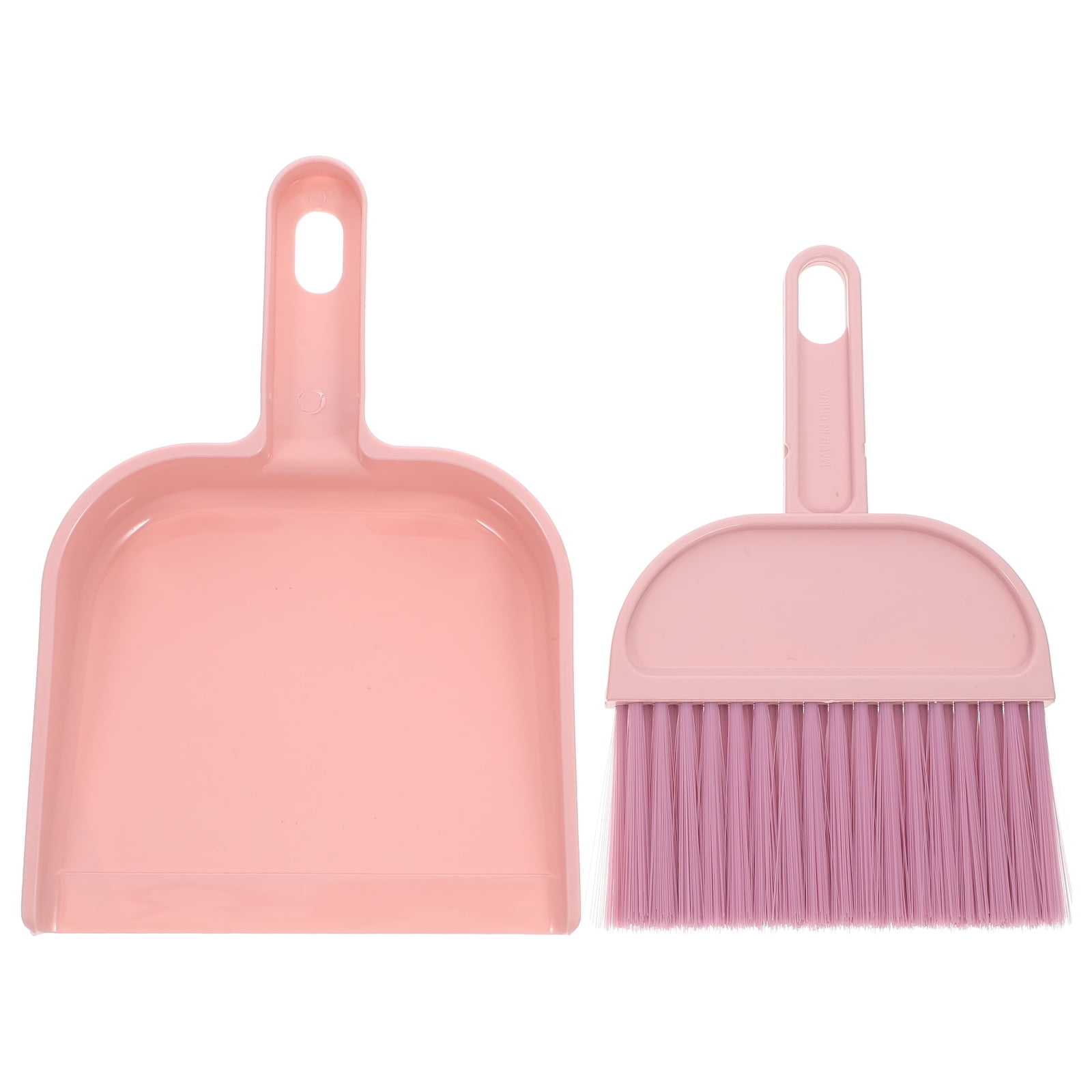 Homoyoyo PP Pink Handheld Broom and Dustpan Set Compact and Portable ...