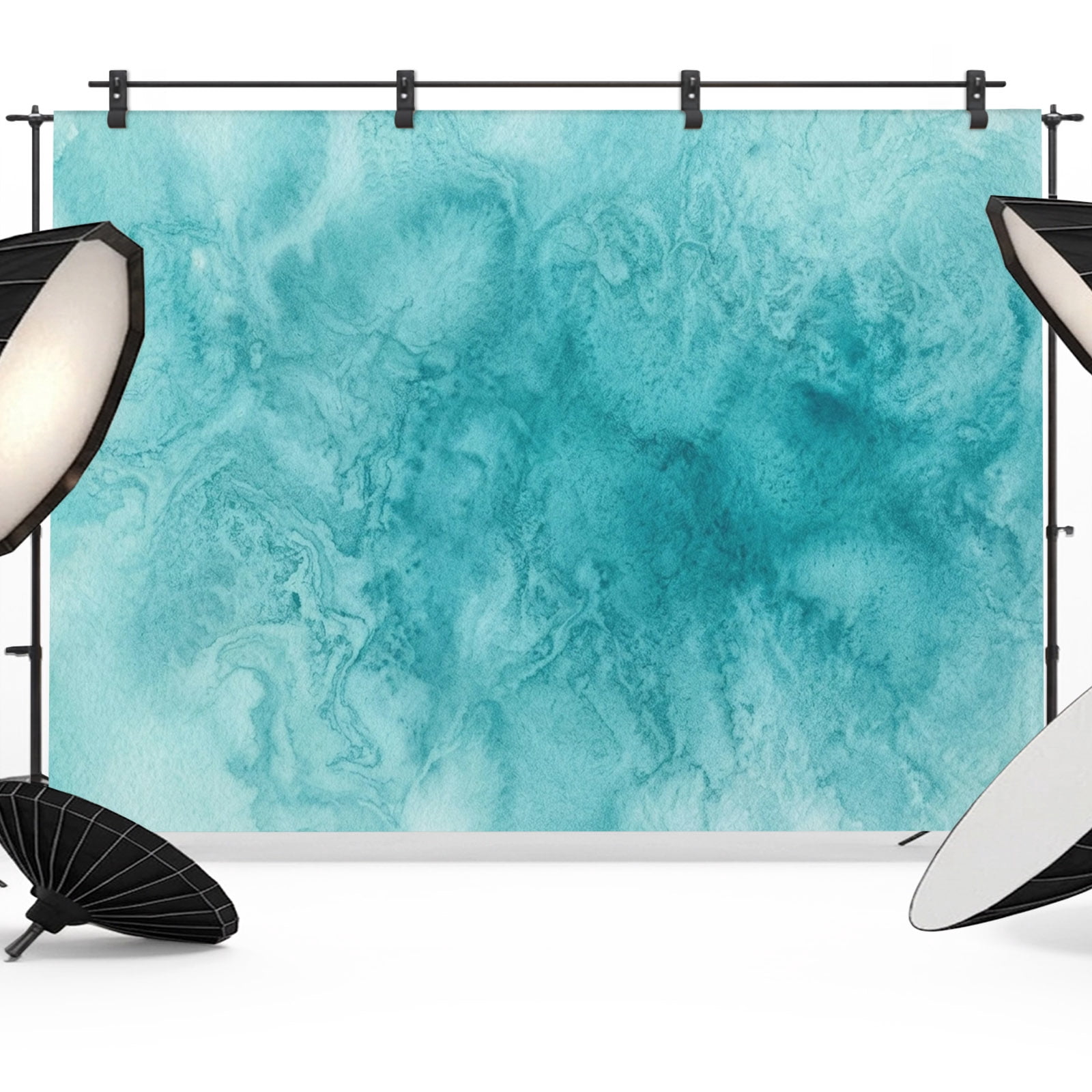 Blue Teal Clouds Backdrops for Photography, Modern Abstract Art Fantasy ...