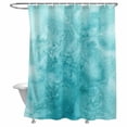 Blue Teal Clouds Shower Curtain, Modern Abstract Art Fantasy Smoke Fog ...