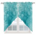 Blue Teal Clouds Swag Valances for Windows 2 Pack Modern Abstract Art ...