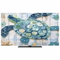 Blue Teal Coastal TV Dust Cover,Stretchable TV Screen Desktop Computer ...