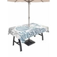 Blue Teal Coastal Table Cloth Rectangle Outdoor Tablecloth, Summer ...