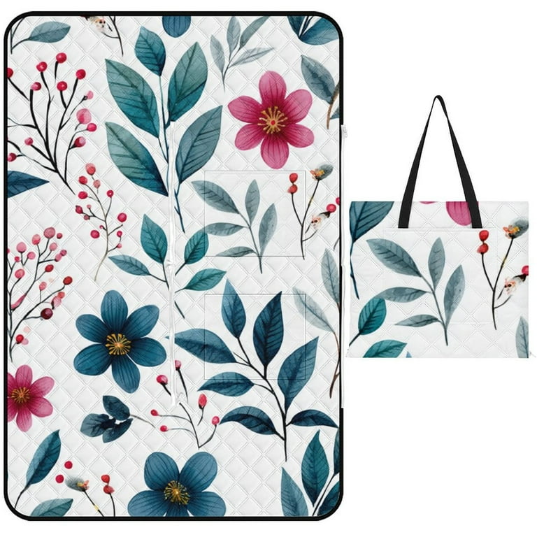 picnic blanket pattern blue