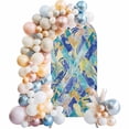 Blue Teal Geometric Arch Backdrop Cover 4x1.65 Ft, Spandex Wedding Arch ...