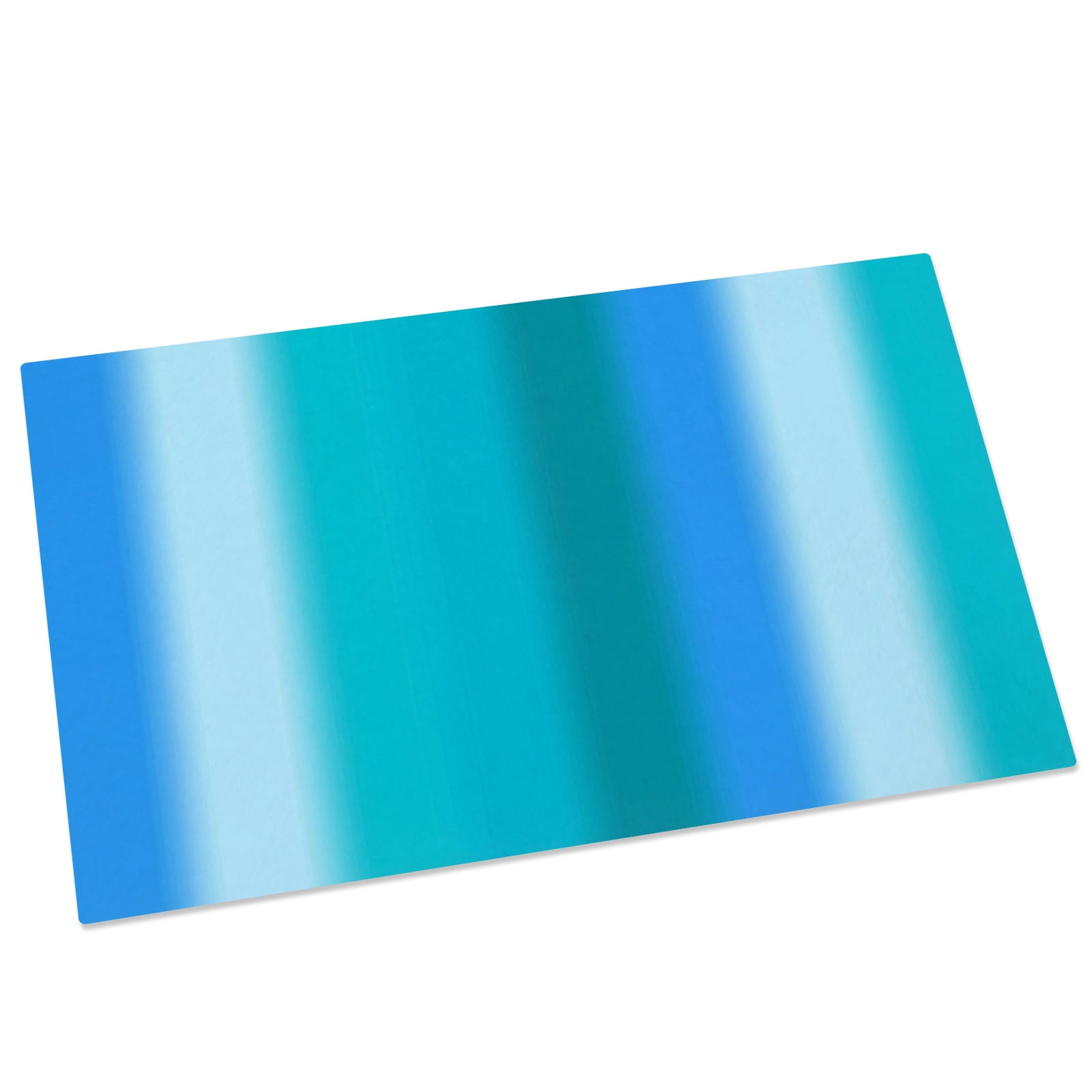 Blue Teal Green Ombre Door Mat 18x30 Inch Modern Vertical Striped ...