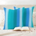 Blue Teal Green Ombre Outdoor Throw Pillow Covers Set of 2, Modern ...