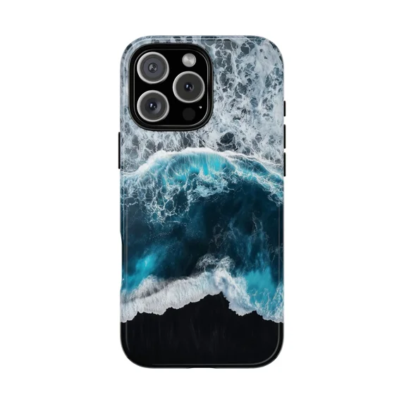Blue Teal Ocean Water Art Phone Case for iPhone Case 17 through 11 Pro ...