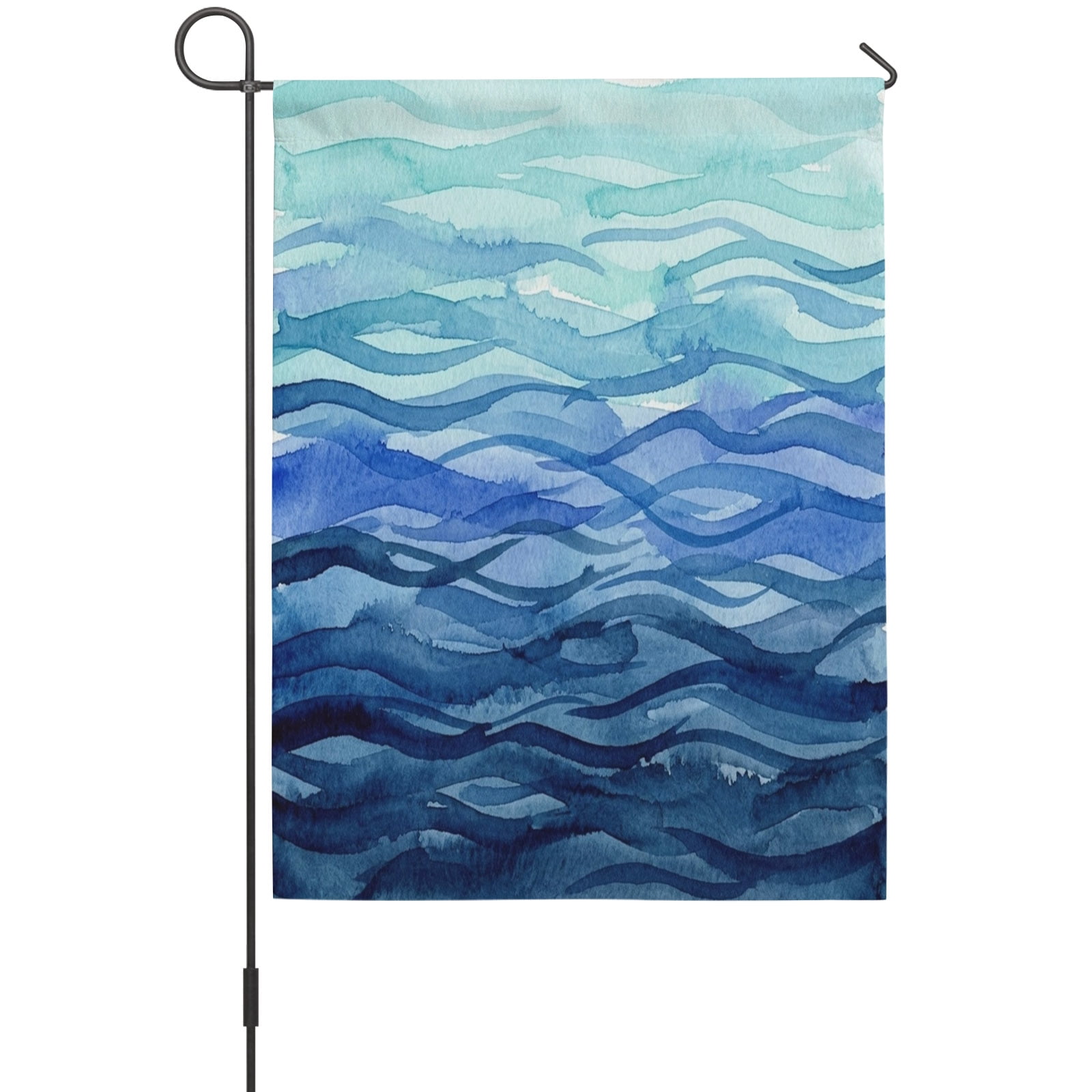 Blue Teal Ocean Waves Garden Flag 12 x 18 Inches, Nautical Coastal ...
