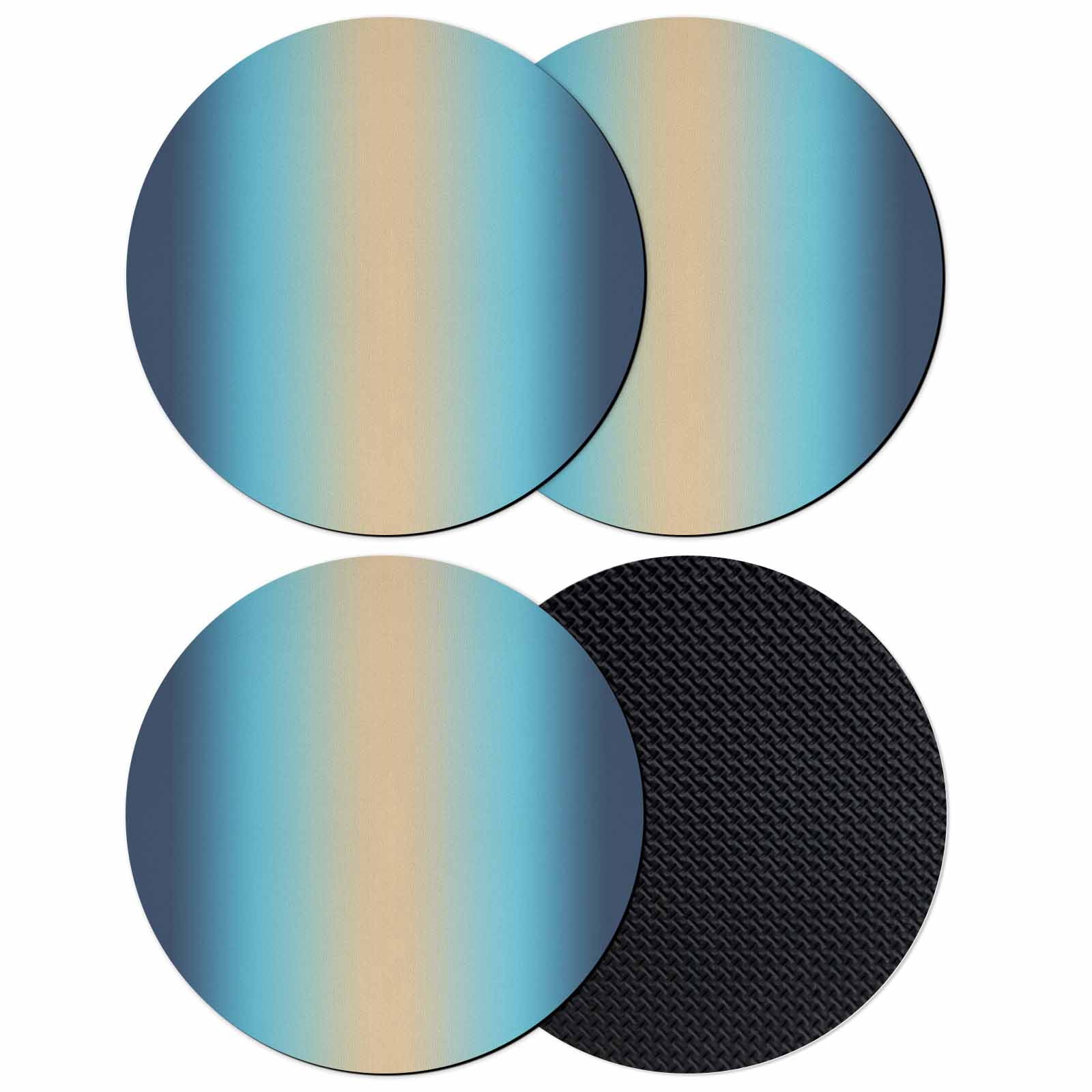Blue Teal Ombre Coasters Set of 4, Absorbent Coasters for Drinks ...