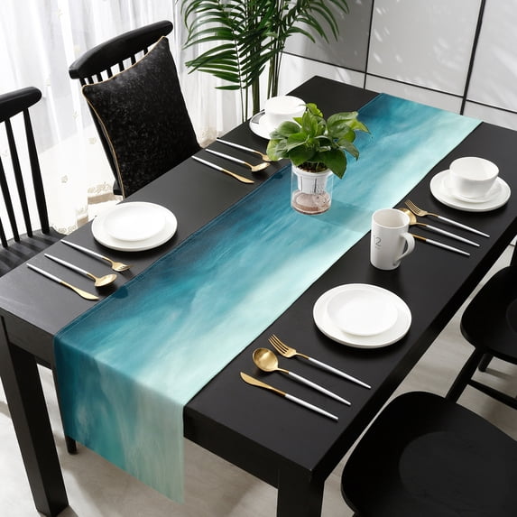 Blue Teal Ombre Table Runner 72 Inches Long - Coastal Beach Modern ...