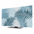 Blue Teal Palm Leaves TV Cover for 32 Inch Screen,Stretch Fabric ...