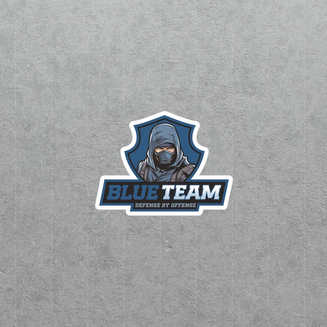Blue Team Defense By Offense Mysterious Hooded Figure Stickerphone ...